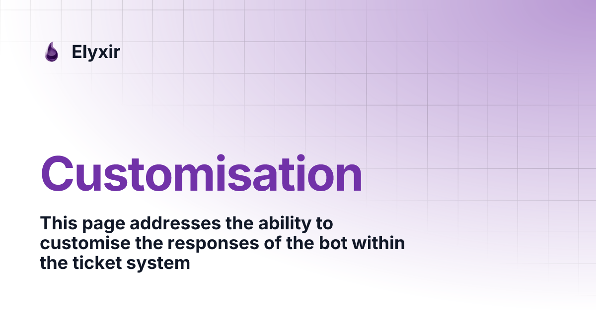 Customisation | Elyxir