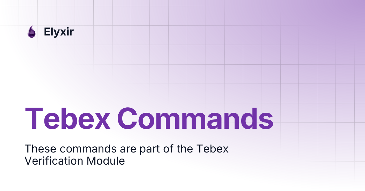 Tebex Commands | Elyxir