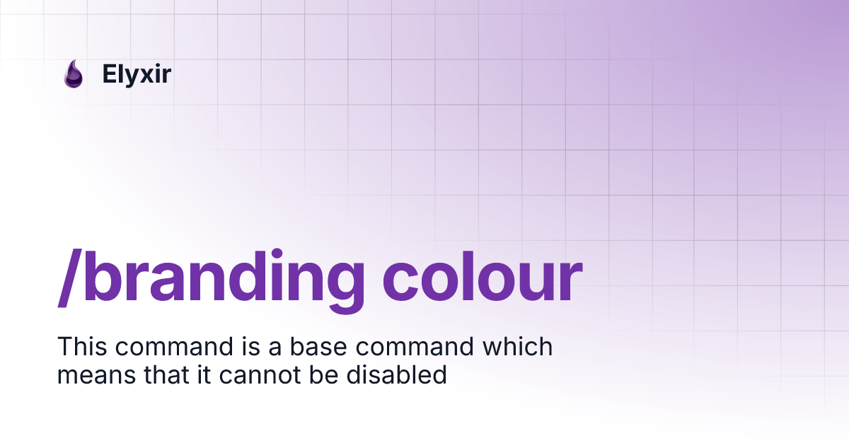 /branding colour | Elyxir