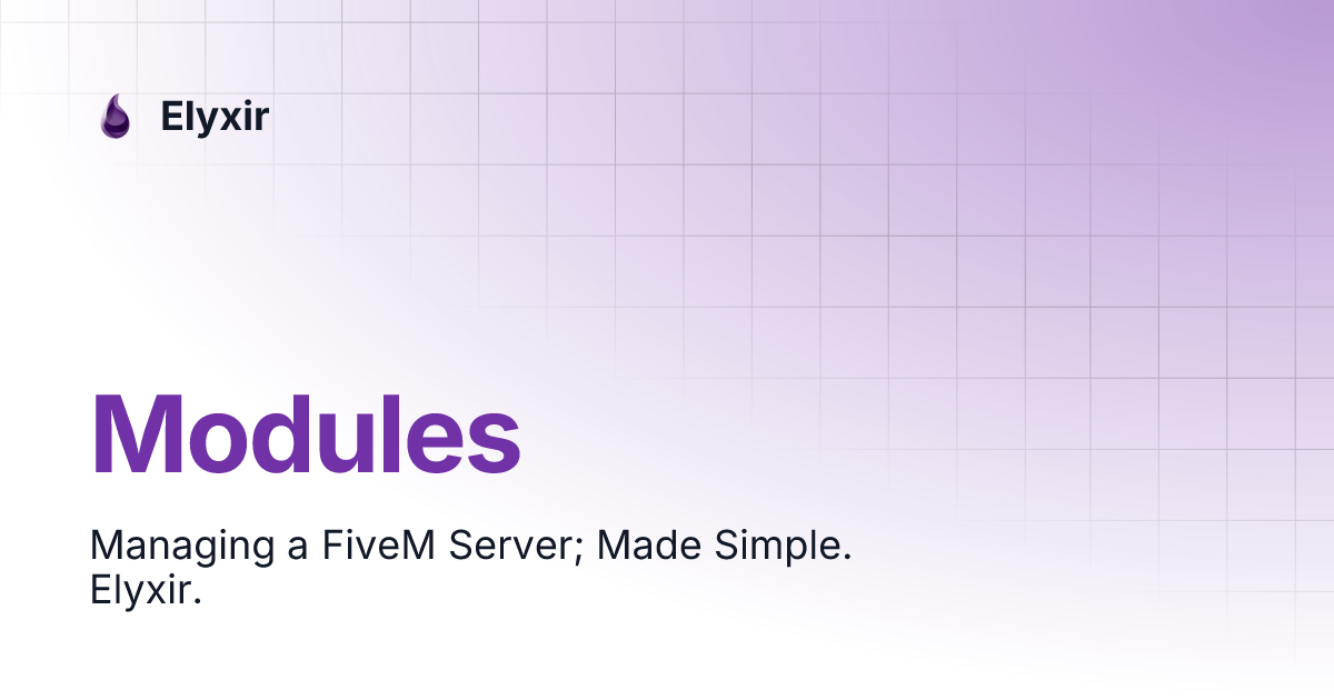 Modules | Elyxir