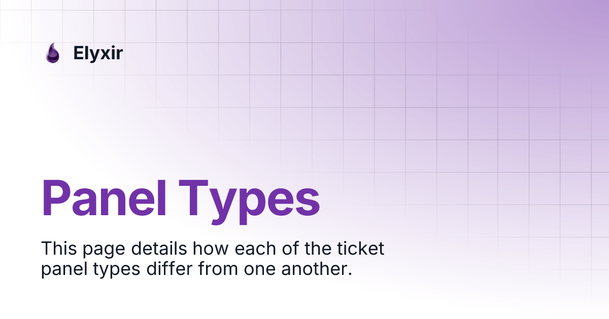 Panel Types | Elyxir