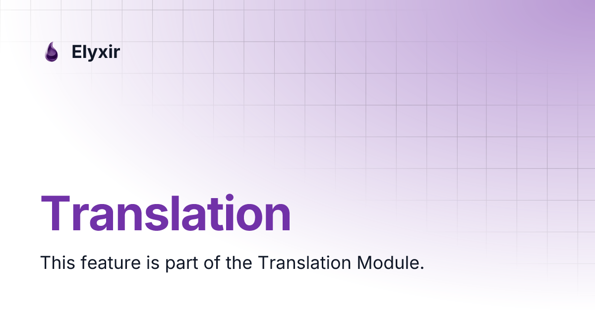 Translation | Elyxir