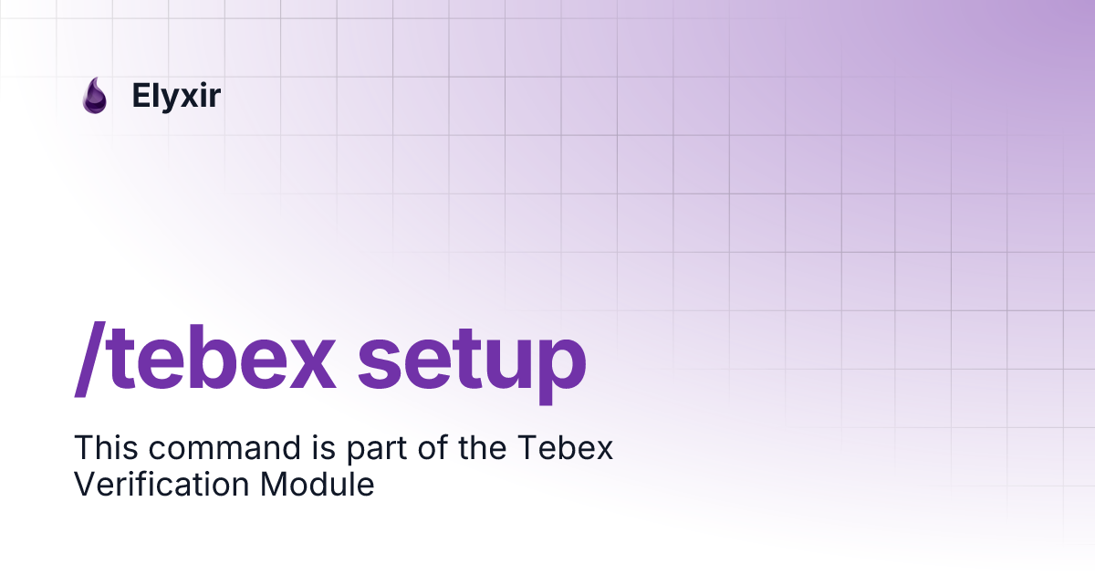 /tebex setup | Elyxir