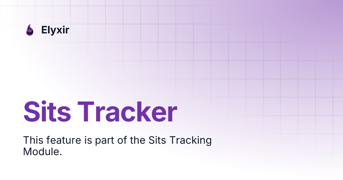 Sits Tracker | Elyxir